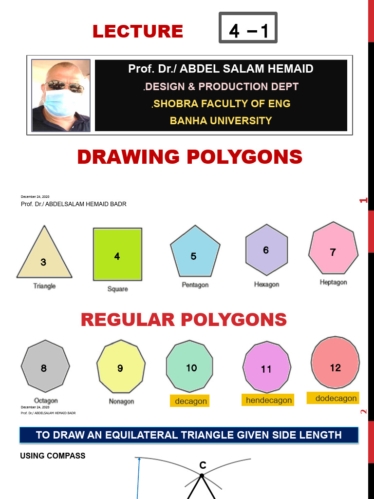 Lect (04) Tdrawing Polygons | PDF | Circle | Elementary Mathematics