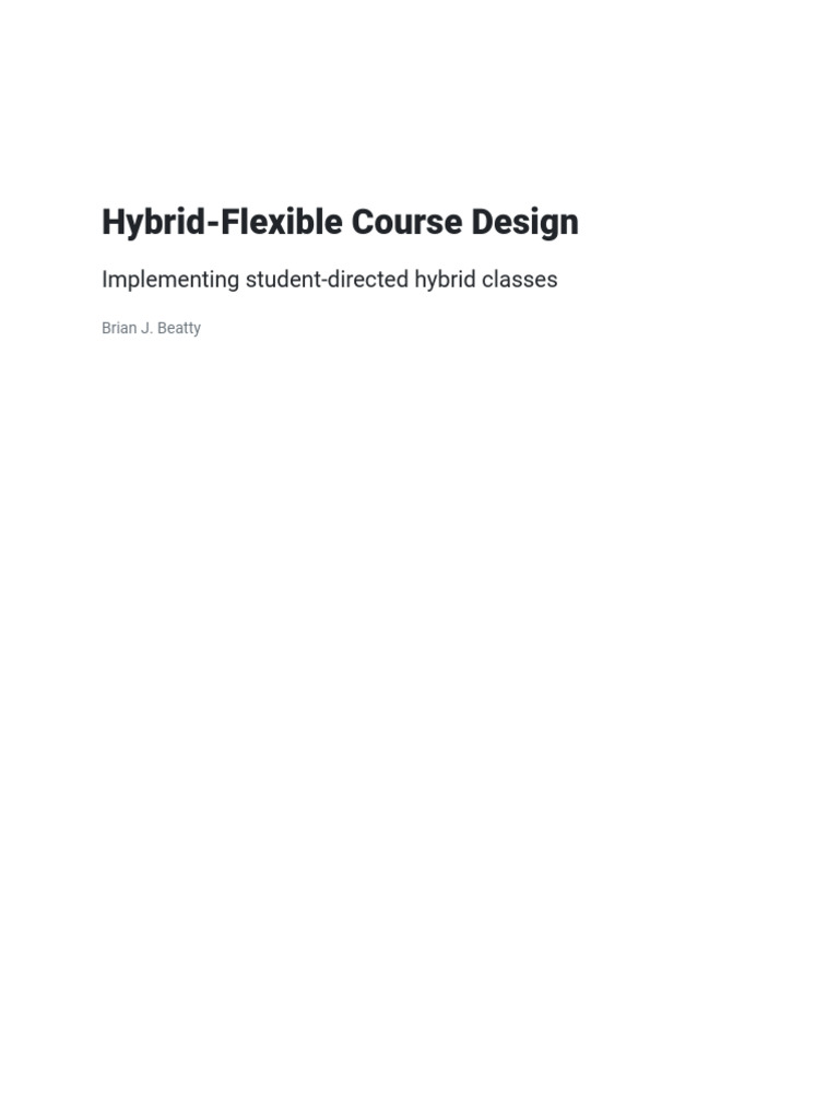 Hyflex | PDF | Educational Technology | Instructional Design