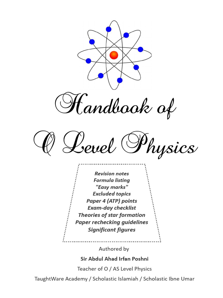 Handbook Of O Level Physics V26 Pdf Waves Force