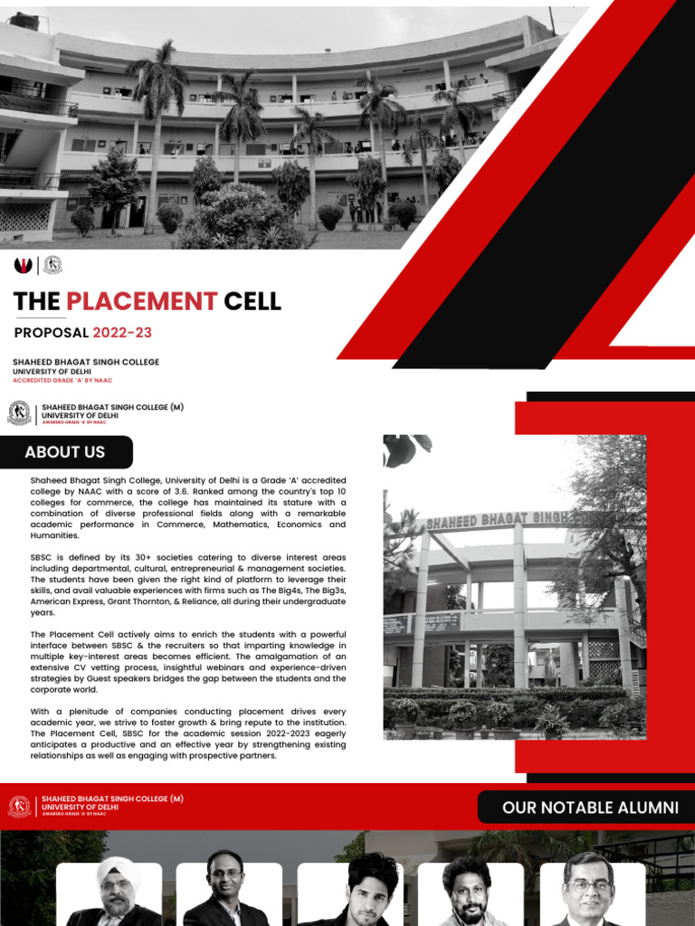 SBSC Placement Cell Proposal 2022-23 | PDF | Business