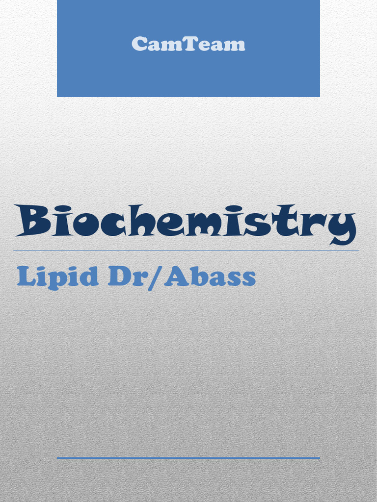 Alpha Oxidation and Lipogenesis) | PDF