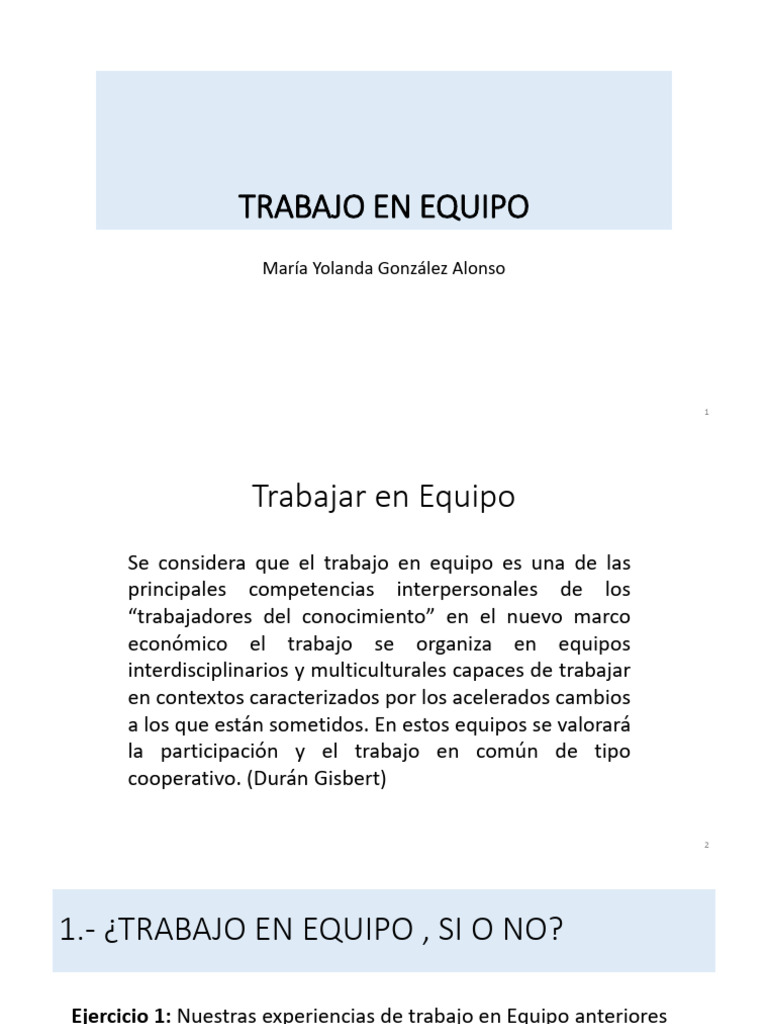 Trabajo en Equipo | PDF | Liderazgo | Aprendizaje
