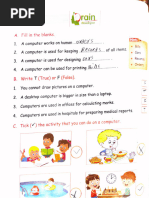 Computer Worksheet Class 1 | PDF