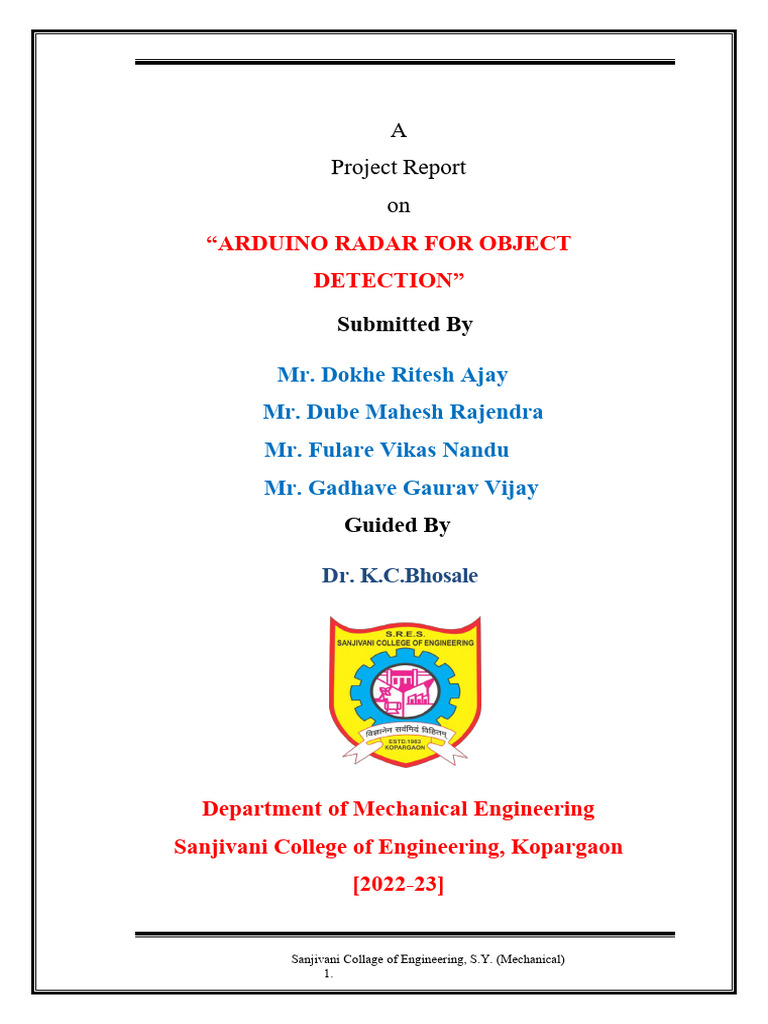 Arduino Radar for Engineering Students | PDF | Radar | Arduino