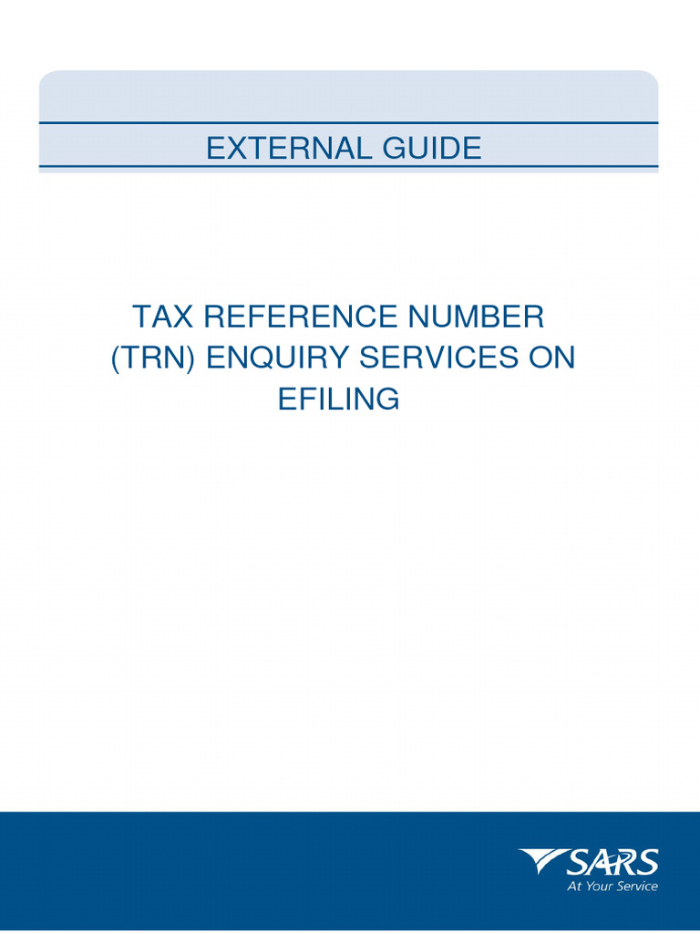 GEN ENR 01 G08 Tax Reference Number TRN Enquiry Services On Efiling ...