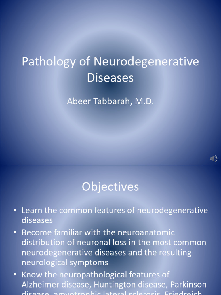 Pathology of Neurodegenerative Disease | PDF | Amyloid Beta | Alzheimer ...
