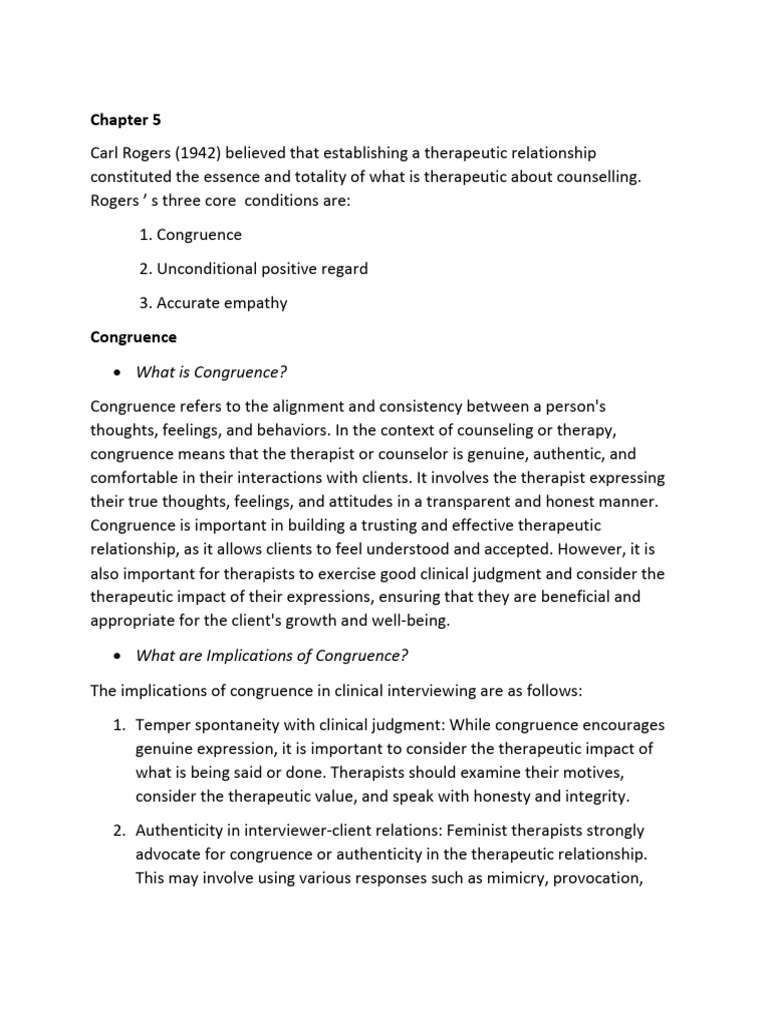 Clinical Interviewing, CH 5 | PDF | Psychotherapy | Empathy