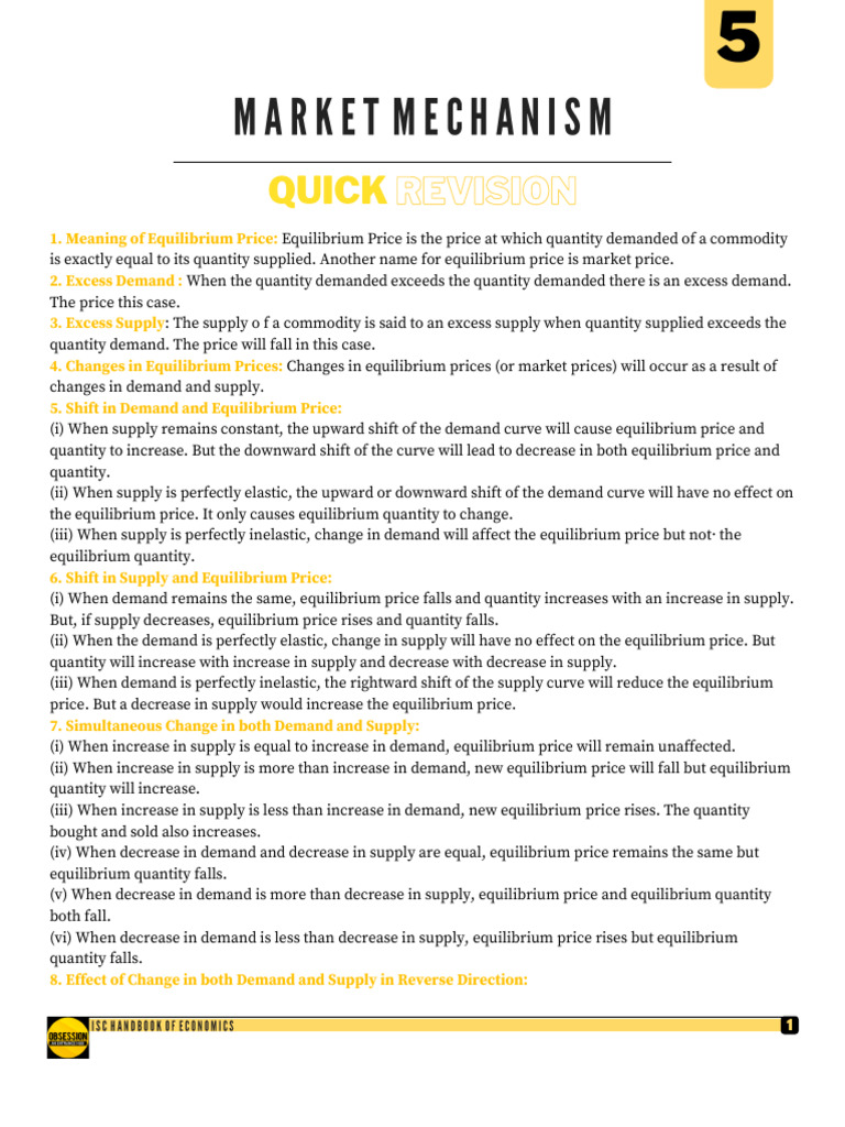 Understanding Market Mechanism Dynamics | PDF | Supply And Demand ...