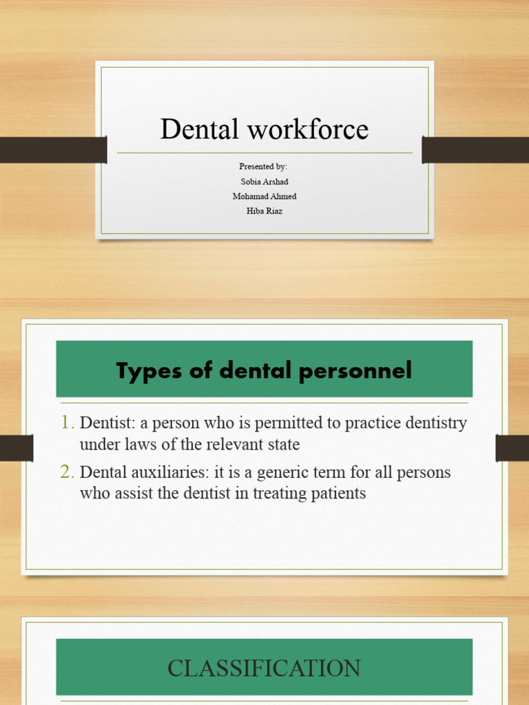 Dental Workforce Pdf Dentistry Dentist
