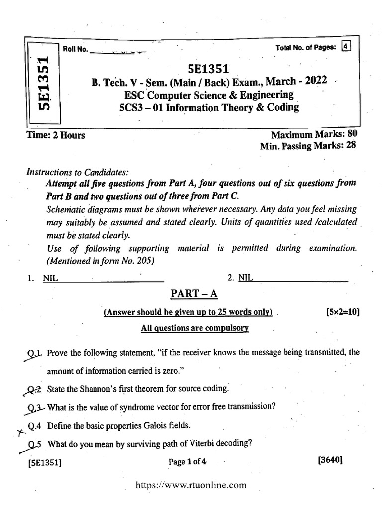 ITC Paper 2022 | PDF