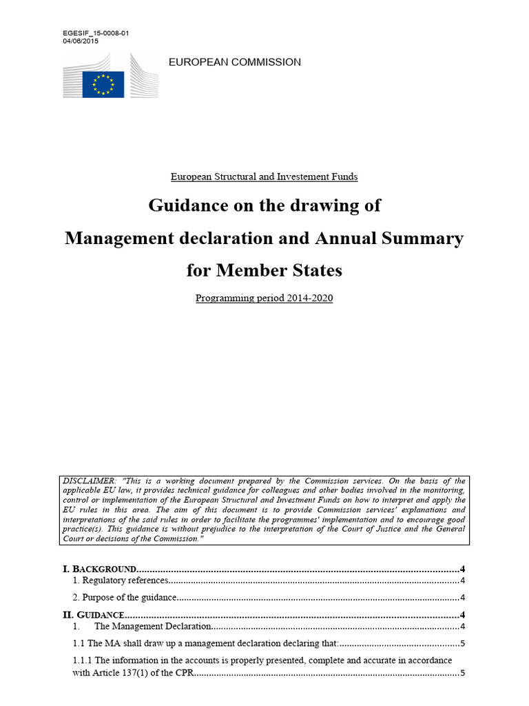 EGESIF - 15 - 0008-01 GN Management Declaration and Annual Summary ...