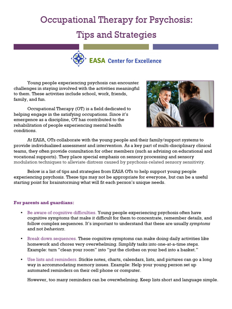 OT For Psychosis - Tips and Strategies | PDF | Occupational Therapy ...