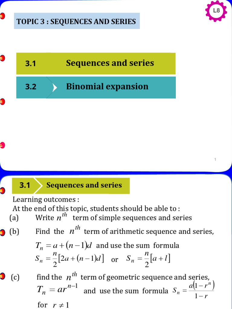 Math Sequences & Series Guide | PDF | Sequence | Arithmetic