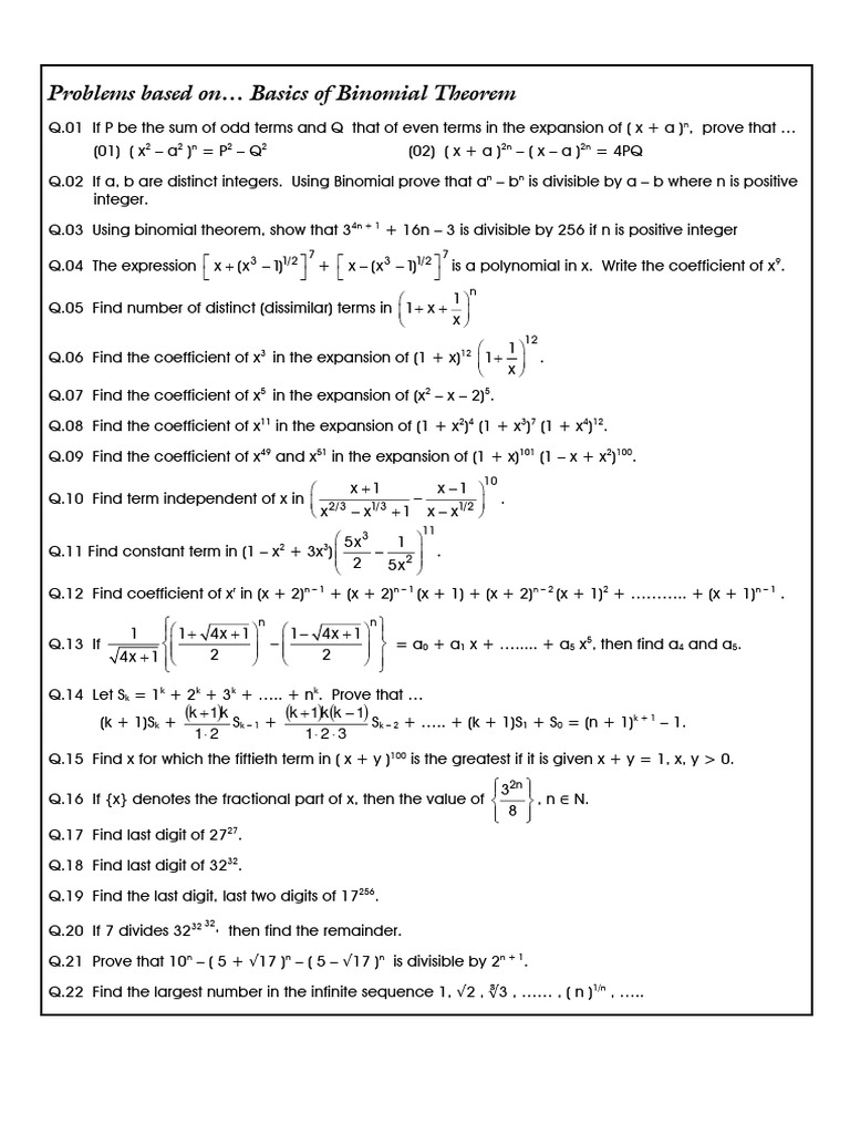 Binomial | PDF | Abstract Algebra | Numerical Analysis