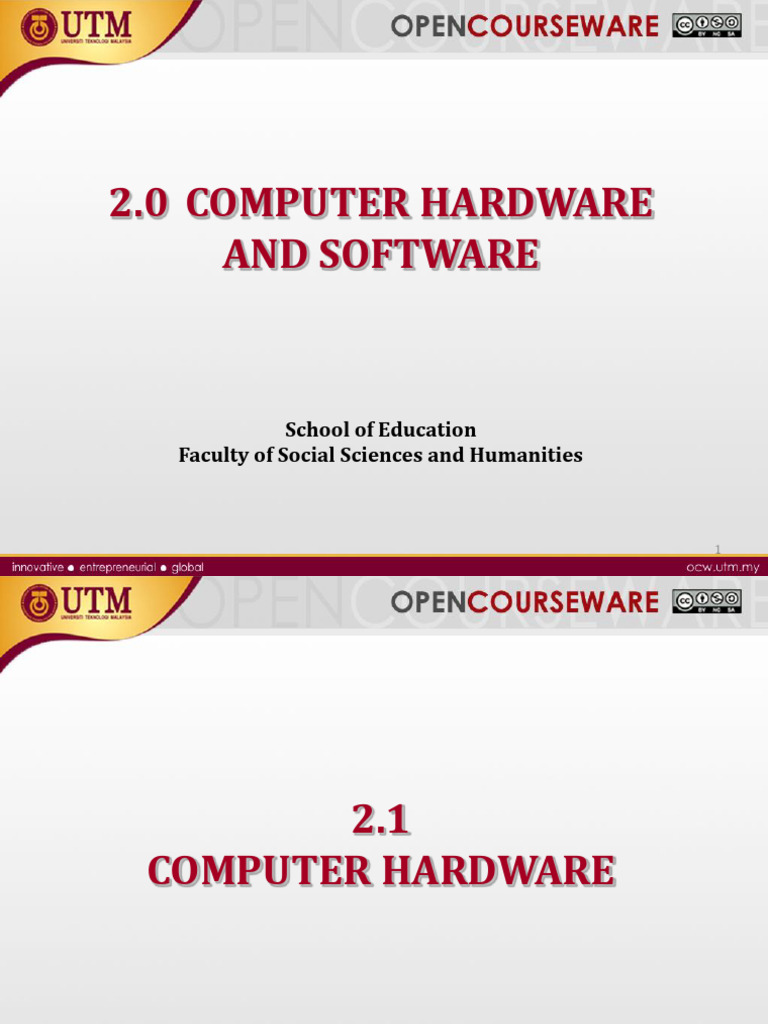 02 Computer Hardware And Software Pdf Computer Hardware Software