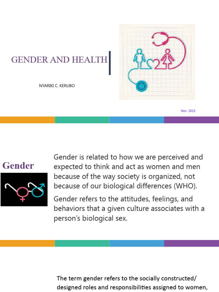 Understanding Gender and Health Dynamics | PDF | Gender | Gender Studies