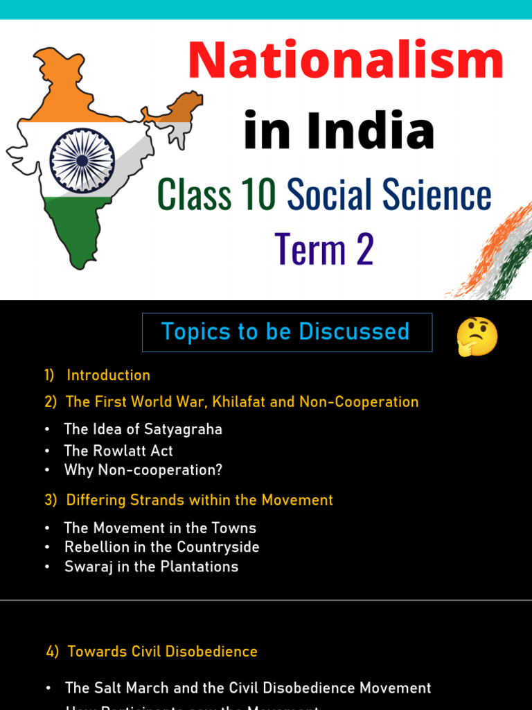 Nationalism in India Notes Class 10 | PDF | Mahatma Gandhi | Dalit