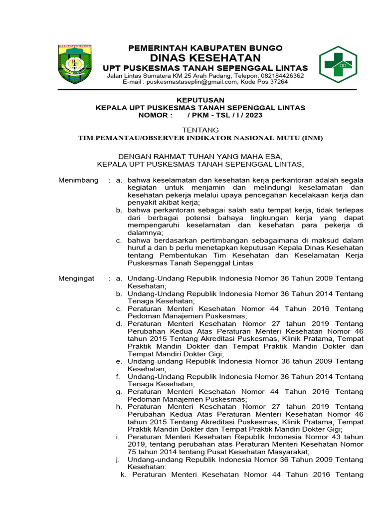 SK-Observer-INM PKM TASEPLIN | PDF