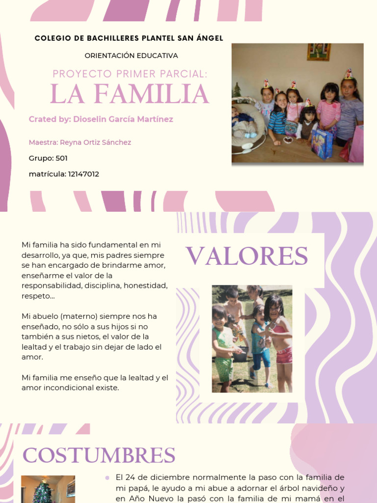 Presentación de La Familia - Primer Parcial | PDF | Amor