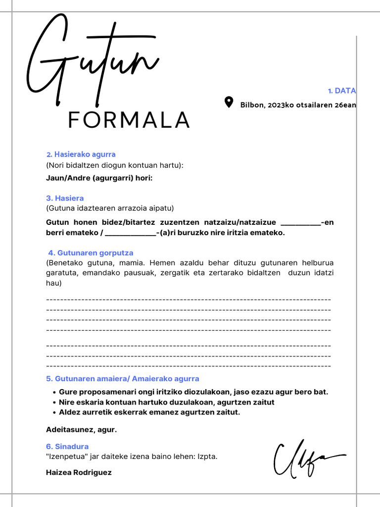 Gutun Formala | PDF