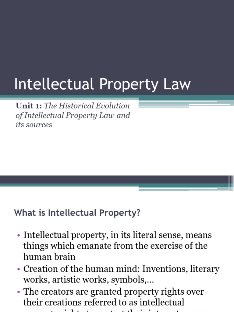 Unit 1 | Download Free PDF | Intellectual Property | Patent