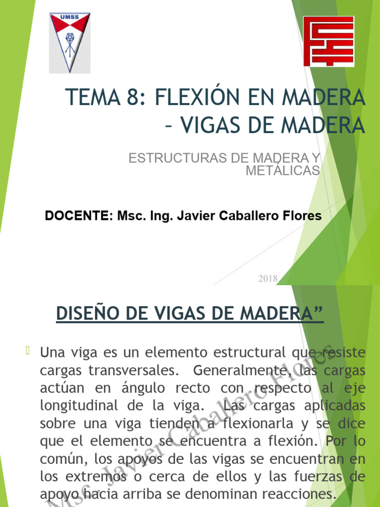 Cap.8 - Diseño de Vigas de Madera | PDF | Viga (Estructura) | Doblar