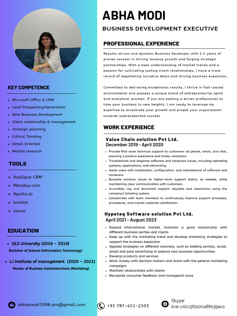 Abha Modi BDM | PDF | Customer Relationship Management | Marketing