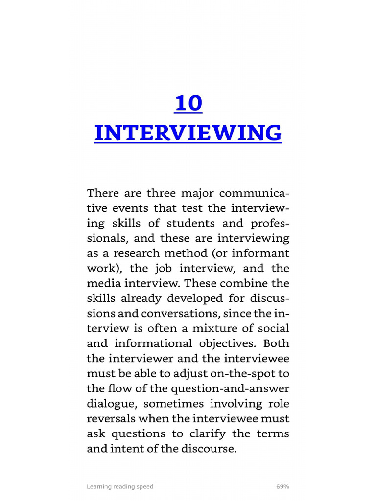 Interviewing | PDF