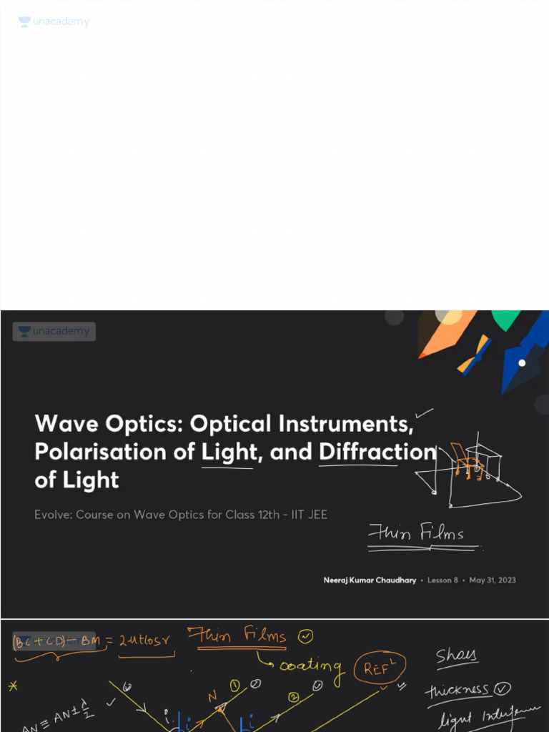 Wave_Optics_Optical_Instruments_Polarisation_of_Light_and_Diffraction_of_Light_with_anno | PDF