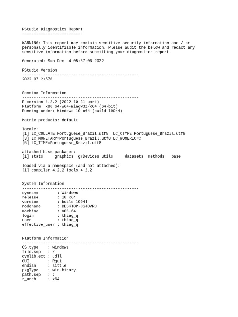 Diagnostics Report | PDF | Microsoft Windows | Library (Computing)