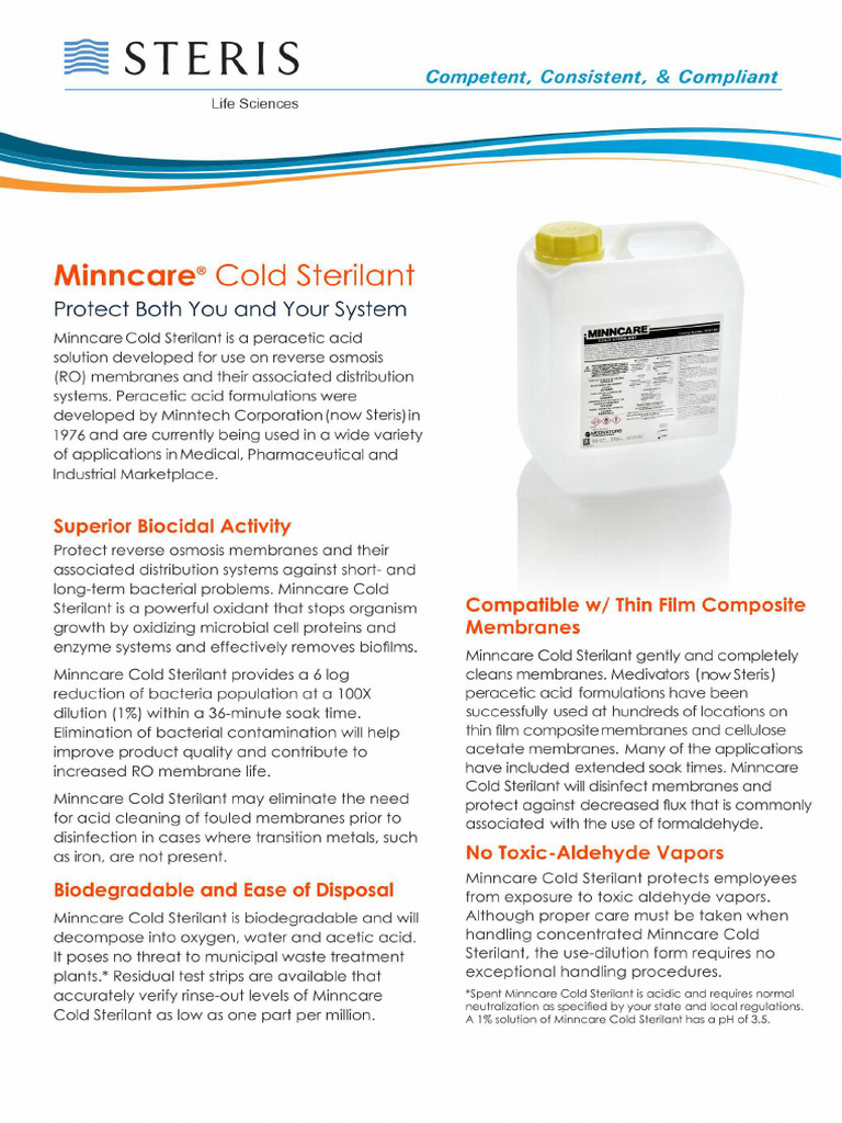 Minncare Cold Sterilant | PDF