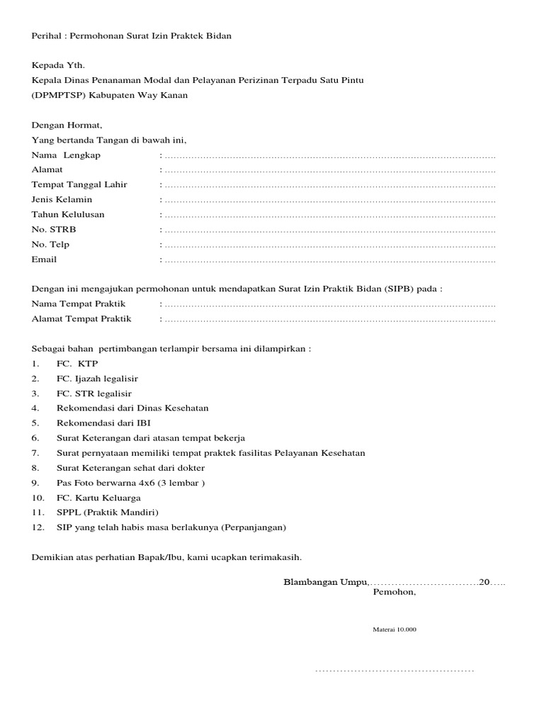 FORMULIR SIPB (2) | PDF