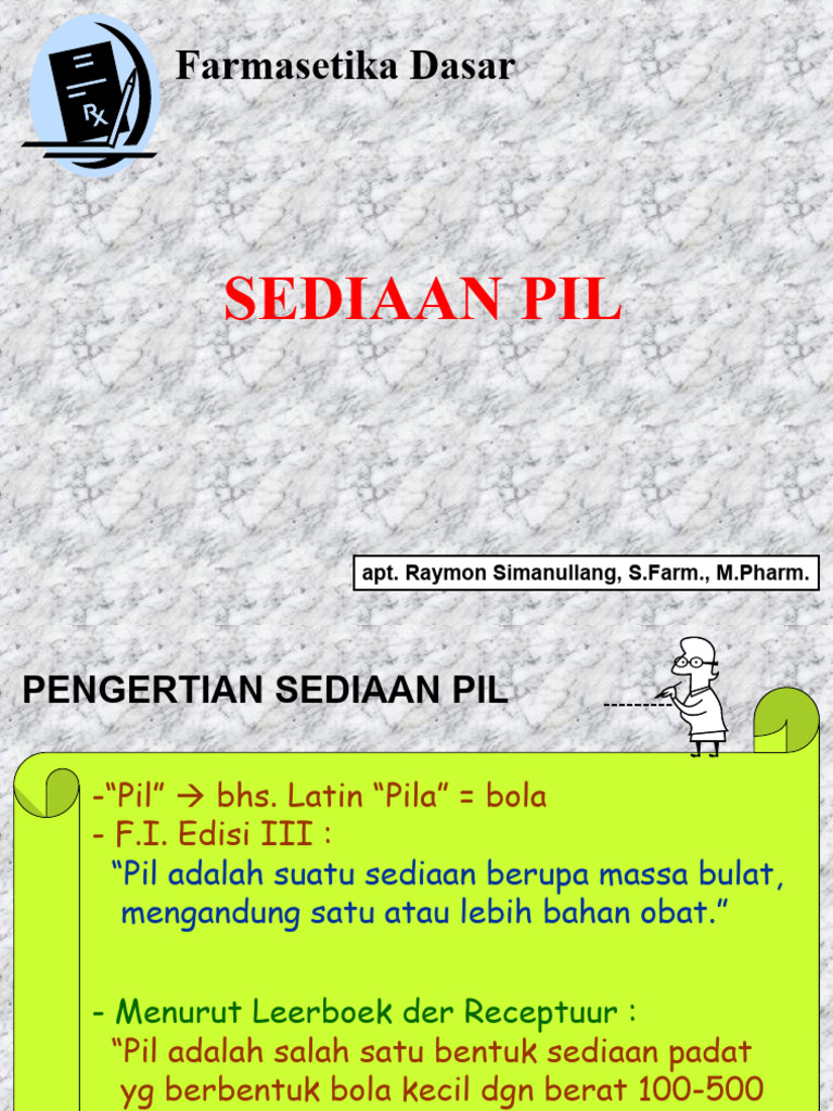 Sediaan Pil | PDF
