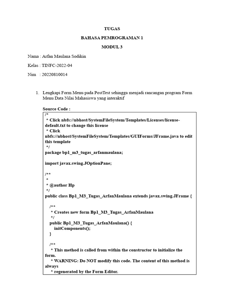 BP1 - M3 - TUGAS - Arfan Maulana Sodikin | PDF | Software Development | Systems Engineering