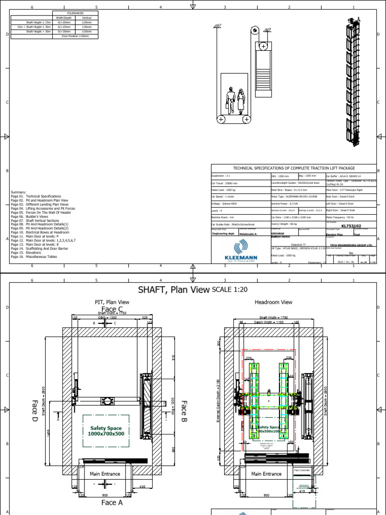 A1 Plans of Lift in The Building | PDF | Elevator | Manufactured Goods