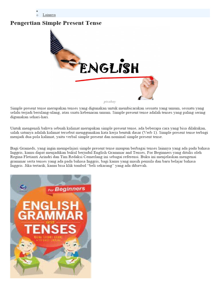 Simple Present Tense | PDF