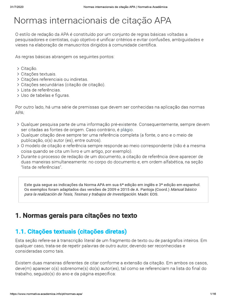 Apa. 7ma Edicion. PT | PDF | Citação | Comunicação escrita