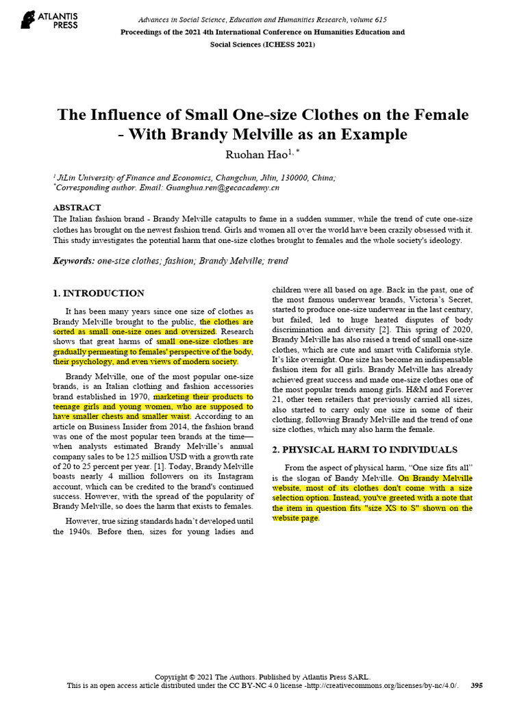 Brandy Melville's | Download Free PDF | Fashion | Eating Disorder