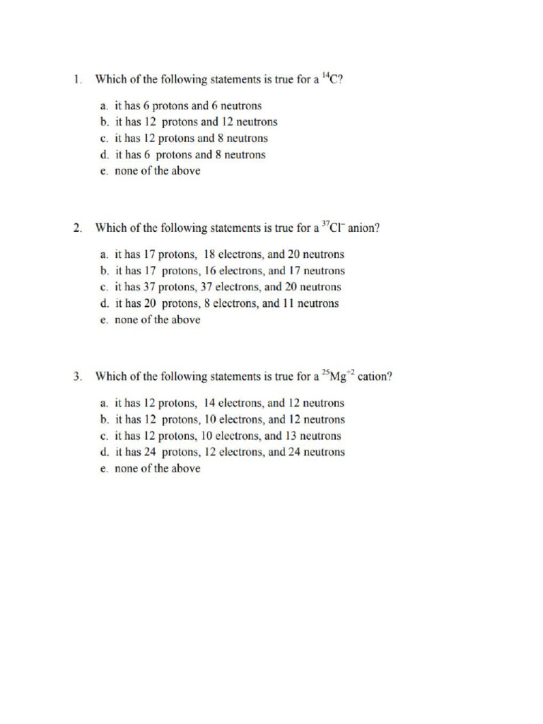 Nuclear Chem Quiz 1 | PDF