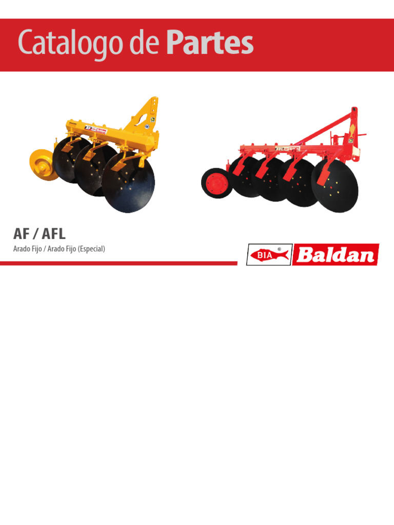 Arado Modelo Af-Afl | PDF | Arandela (Hardware) | Tornillo