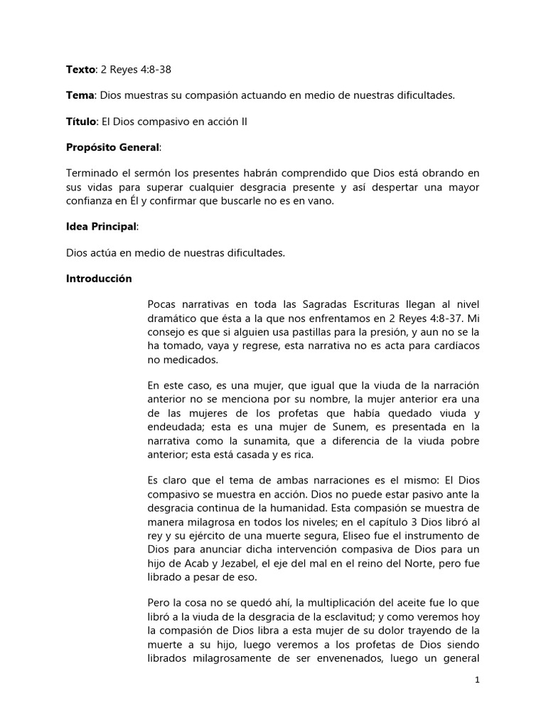 2 Reyes 4,8-37 | PDF | Elijah | Oración