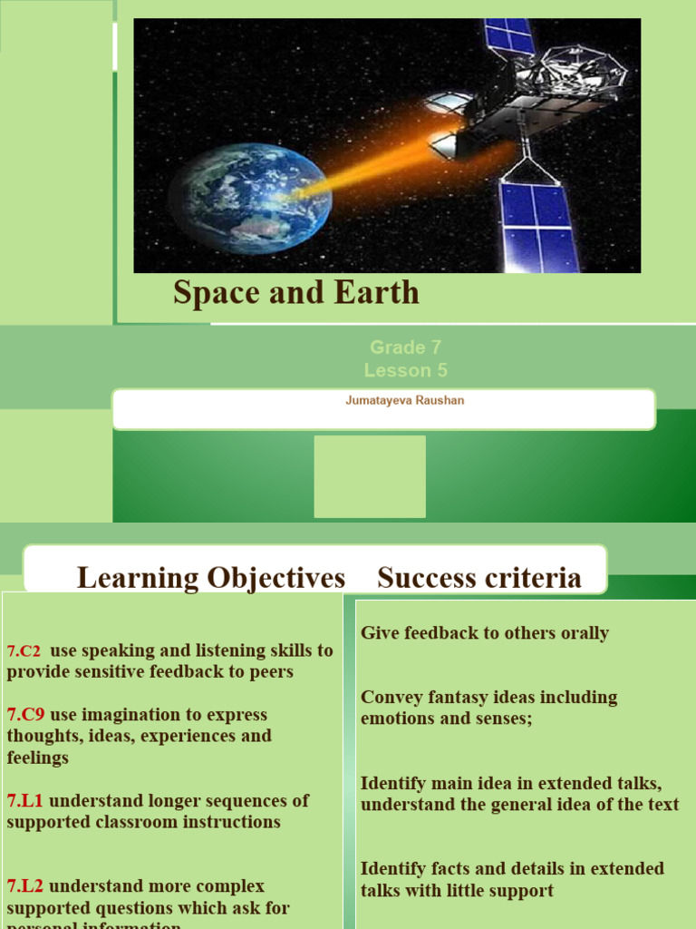Space Exploration for JSS1 Students | PDF | Spacecraft | Outer Space