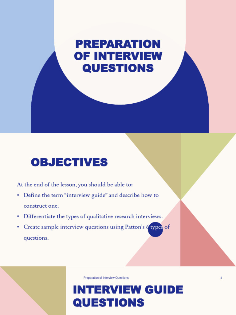 Preparation of Interview Questions | PDF | Interview | Human Communication