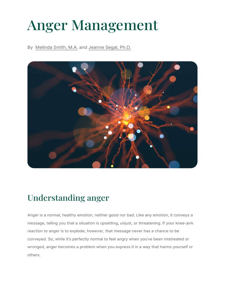 Anger Management | PDF | Anger | Feeling