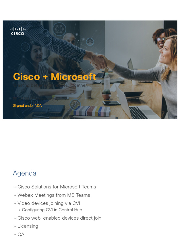 Cisco Webex Integration with Microsoft Teams | PDF | Cloud Computing ...