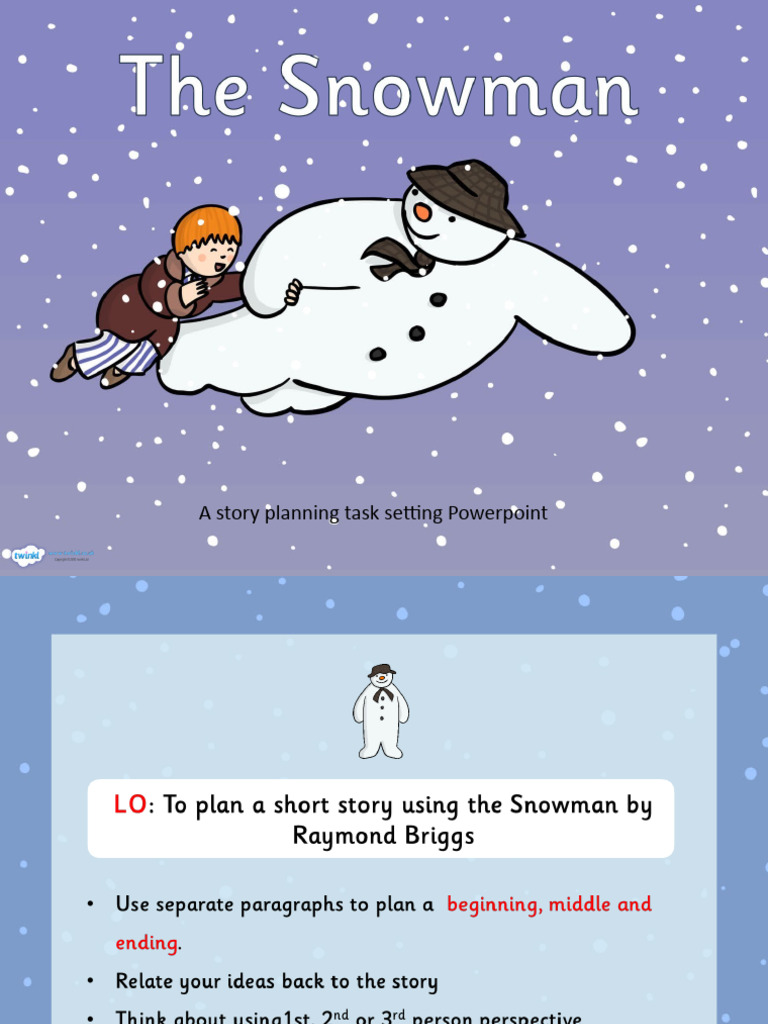 Snowman Story Planning Template | PDF