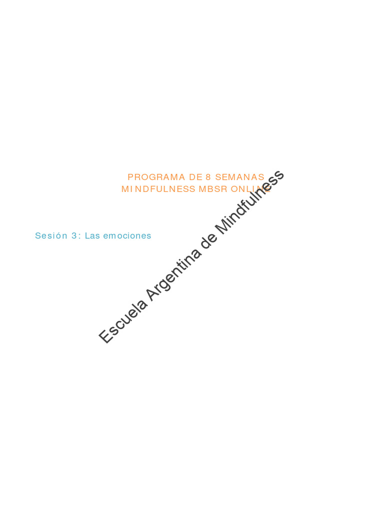 15 Entrenamiento 3 IMPR | PDF | Las emociones | Autorregulación emocional