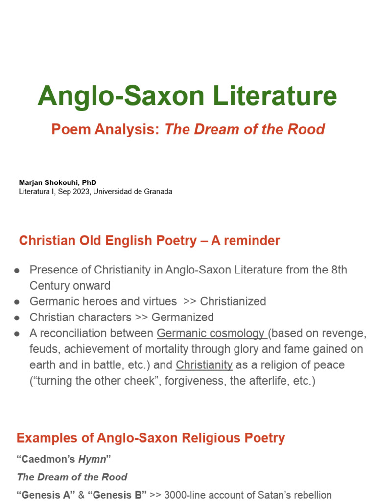 The Dream of The Rood | PDF | Poetry | Jesus The Dream of The Rood | PDF | Poetry | Jesus