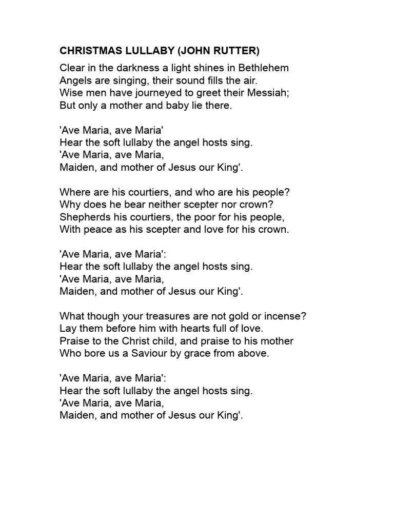 Christmas Lullaby | PDF