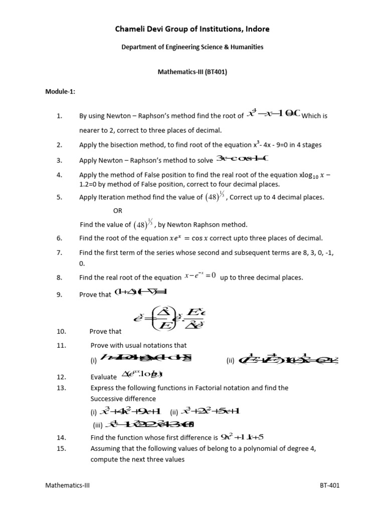 Question Bank - Maths-III - 1677825614 | PDF | Probability Distribution | Probability Density ...